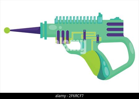 Vector clip art blaster. concept illustration of alien weapons. Energy ...