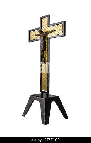 Crucifixion of Jesus Christ isolated on white background Stock Photo - Alamy