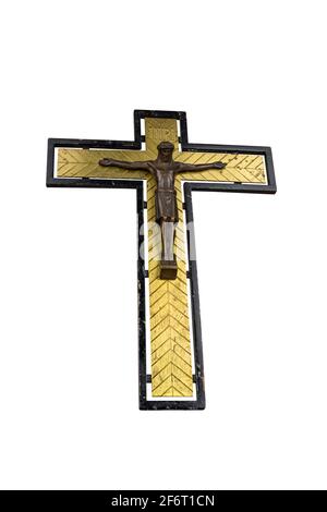 Crucifixion of Jesus Christ isolated on white background Stock Photo - Alamy