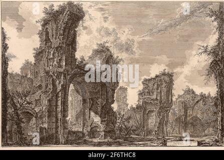 Giovanni Battista Piranesi. Ruins of the Xystus [a long open portico ...