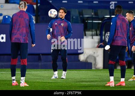 VALENCIA, SPAIN - APRIL 2: Shinji Okazaki of SD Huesca during the La ...