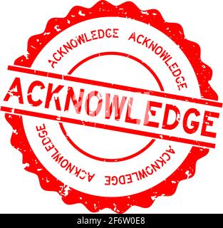 Acknowledge Rubber Stamp Seal Vector Stock Vector Image & Art - Alamy
