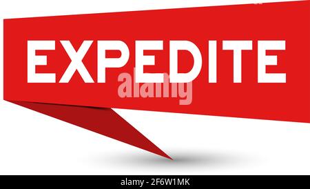 Paper speech banner with word rapid alert in red color on white ...