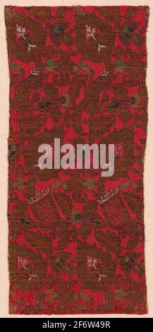 Textile Fragment with the Nasrid Coat of Arms, Spain, Nasrid Dynasty ...