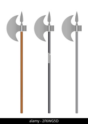 Halberd on a white background. Vector illustration Stock Photo - Alamy