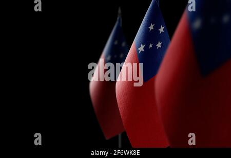 Small national flags of the Samoa on a white background Stock Photo - Alamy