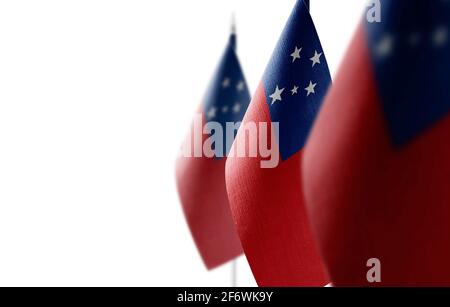 Small national flags of the Samoa on a white background Stock Photo - Alamy
