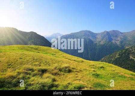 Beautiful mountain landscape in Neouvielle national nature reserve ...