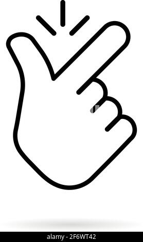thin line snap finger like easy logo. concept of female or male make ...