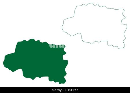 Panipat district (Haryana State, Republic of India) map vector ...