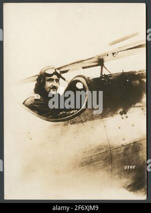 This portrait shows a German combat pilot in his cockpit .. This ...