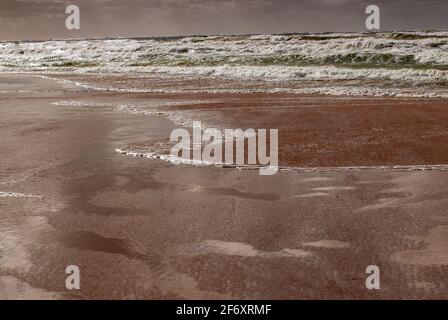 Waves ocean texture. Sea waves move. Foamy sea wave with oceanic power ...