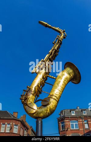 The birthplace of the saxophone, Dinant, Belgium Stock Photo - Alamy
