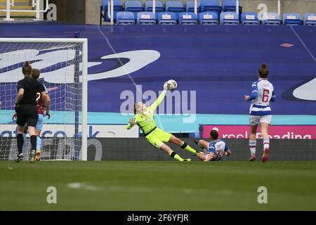 Reading, UK. 03rd Apr, 2021. Grace Maloney (#1 Reading) during the FA ...