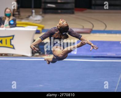 Morgantown, WV, USA. 2nd Apr, 2021. Ohio State's Alexis Haskins smiles ...