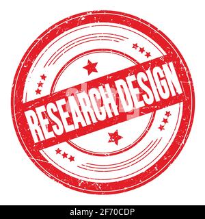 RESEARCH DESIGN text on red grungy rectangle vintage stamp Stock Photo ...
