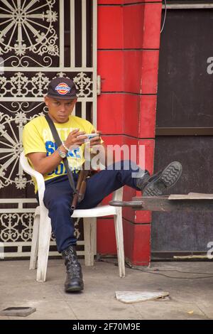 A security guard in the Philippines Stock Photo - Alamy