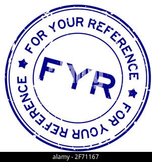 Grunge blue FYI (For your information) round rubber stamp Stock Vector ...