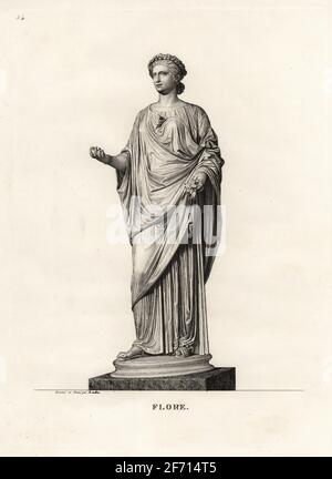 Flora, the goddess of flowers and the season of spring, with Chloris ...