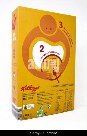 Box of Kellogg's All Bran original natural wheat bran Stock Photo - Alamy