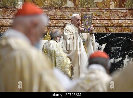 Vatican. 4th April, 2021. Vatican. 4th April, 2021. Handout photo ...
