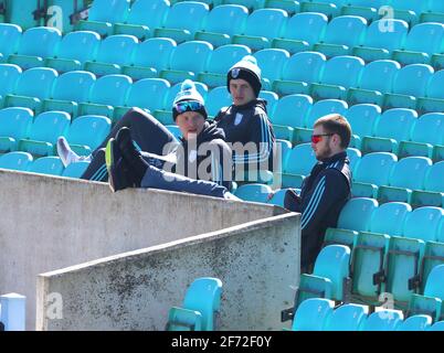 3 April, 2021. London, UK. Gus Atkinson bowling as Surrey take on ...