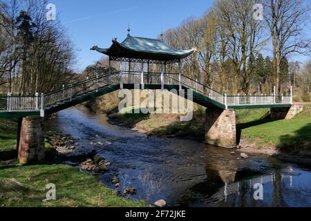Dragon detail on the Chinese Bridge, Dumfries House estate , Cumnock ...