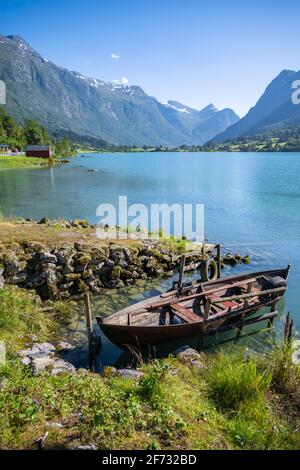 Oldevatnet lake, Stryn, Vestland, Norway Stock Photo - Alamy