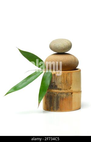 stone bamboo balance Stock Photo - Alamy