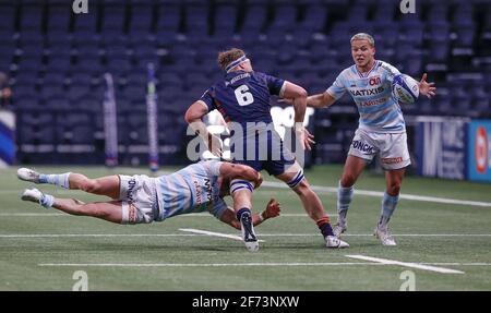 iGIBERT Antoine (grey hairs) from RACING 92 in action during the match ...