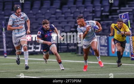 THOMAS Teddy from RACING 92 in action during the match between RACING92 ...