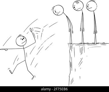 teamwork with leader. cartoon vector illustration for business design ...