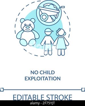 exploitation child labor stop vector. slavery work, poverty anti ...