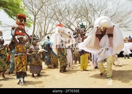 Yoruba Masquerades performing during the Black Heritage Festival ...