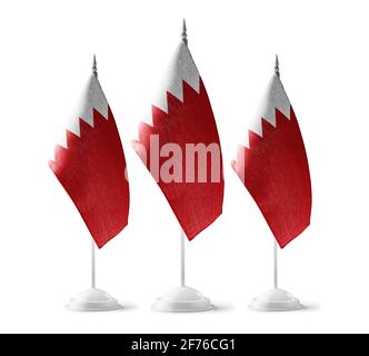 Small national flags of the Bahrain on a white background Stock Photo ...