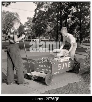 Two Boys Collecting Paper for War Conversion, Southington, Connecticut ...