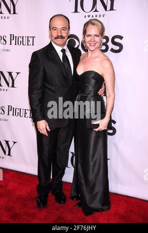 Rebecca Luker and Danny Burstein arrive on the red carpet at the Tony ...