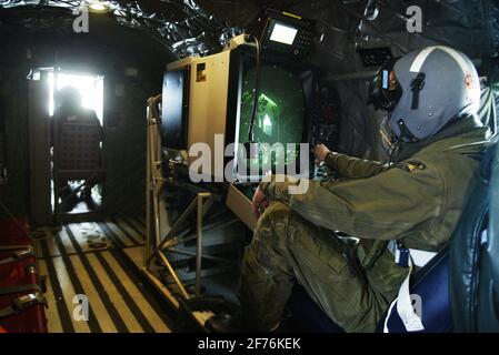 The Swedish Air Force's Helicopter 4, Hkp 4, Boeing Vertol 107, is ...