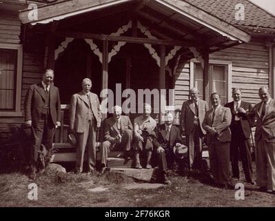 Arvid Holmgren and Helge Ericson visiting Norway Stock Photo - Alamy