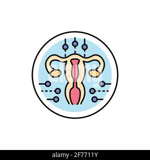 Obstetrics and gynecology color line icon. Pictogram for web page ...
