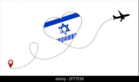 Map of Israel with flag inside. Israel map vector illustration Stock ...