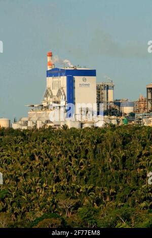MUCURI, BAHIA / BRAZIL - June 16, 2010: Suzano Pulp and Paper mill in ...