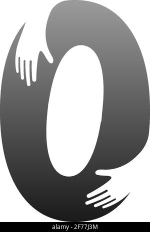 Number zero logo icon with hand design symbol template Stock Vector ...