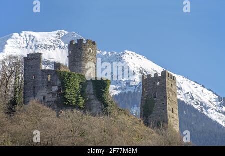 France, Savoie, La Bathie, Chantemerle or Saint Didier medieval castle ...