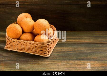 Traditional Colombian buñuelo - Deep Fried Cheese Bread Stock Photo - Alamy
