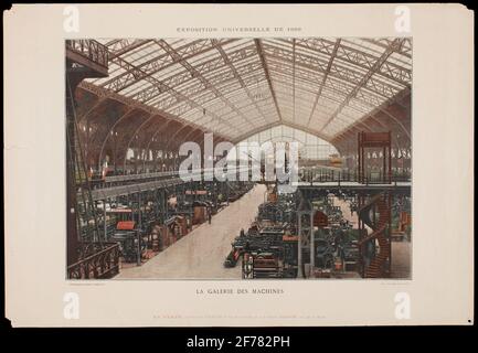 Machine hall of the World Expo 1889 in Paris, France / Maschinenhalle ...