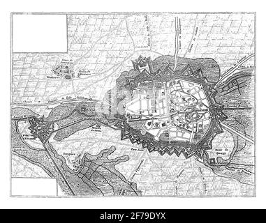 Map of Douai, vintage engraving Stock Photo - Alamy