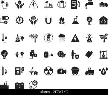 Solar energy equipment icons set. Simple illustration of 25 solar ...