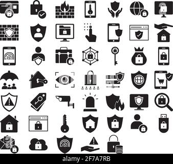solid icons set illustration design Stock Vector Image & Art - Alamy