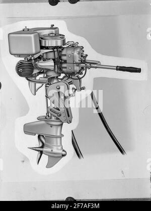 Trim boat engine Stock Photo - Alamy
